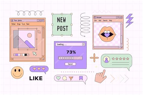 Premium Vector Vector Browser Computer Interface Windows In Vaporwave Style Retro Pc Desktop