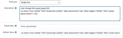 Html And Javascript Inside Custom Field Description And Default Value