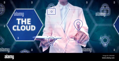 Conceptual Display The Cloud Word Written On Programs Used In Storing