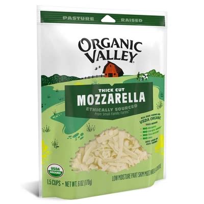 Organic Valley Mozzarella Thick Shredded Cheese 6oz Target