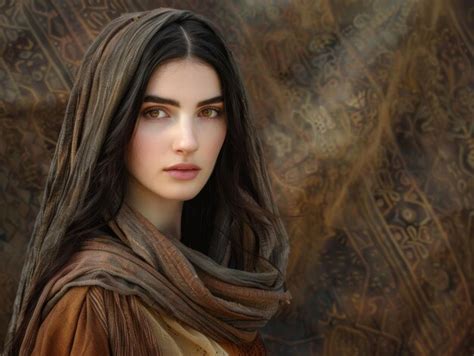 Medium Shot Of Woman Wearing Ancient Greek Clothing Waist High Shot