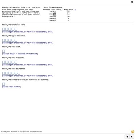Solved Ldentify The Lower Class Limits Upper Class Limits