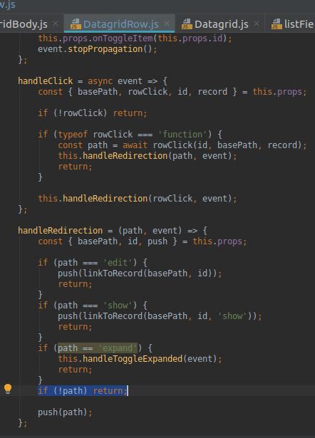 [feature request] prevent default redirect behavior on rowclick · issue