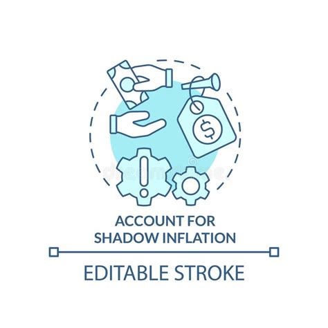 Account For Shadow Inflation Turquoise Concept Icon Stock Vector Illustration Of Rate Logo