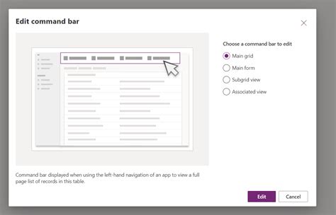 Edit Command Barbuttons Within Model Driven App Basic Funda
