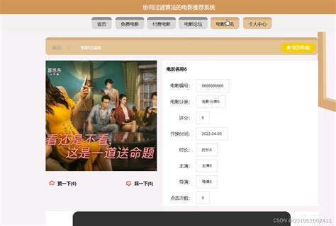 计算机毕业设计之java ssm基于web的协同过滤算法的电影推荐系统 基于协同过滤算法的电影推荐系统毕设难吗 csdn博客