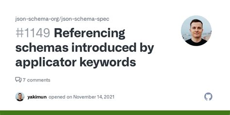 Referencing Schemas Introduced By Applicator Keywords Issue Json Schema Org Json