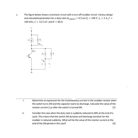 Solved C The Figure Below Shows A Transistor Circuit With A Chegg