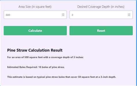 Pine Straw Calculator Calculate Pine Straw Coverage And Costs