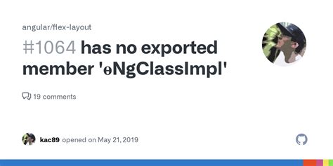 has no exported member ɵNgClassImpl Issue angular flex layout GitHub