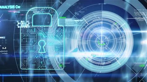 Animation Of Scope Scanning And Data Processing With Online Security Padlock Miscellaneous