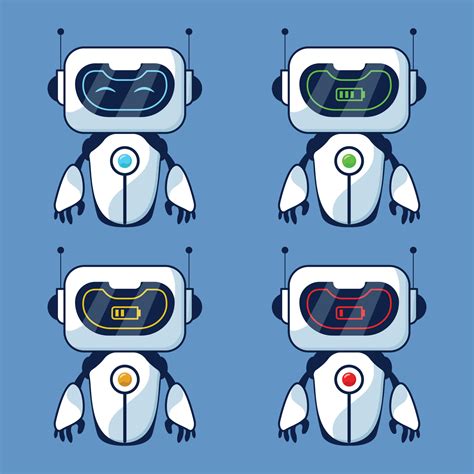 Charging Robot Illustration Concept Humanoid Robot Assistant While