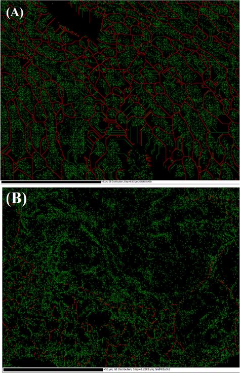 Grain Boundary Misorientations High Angle Boundaries Red Lines And Download Scientific