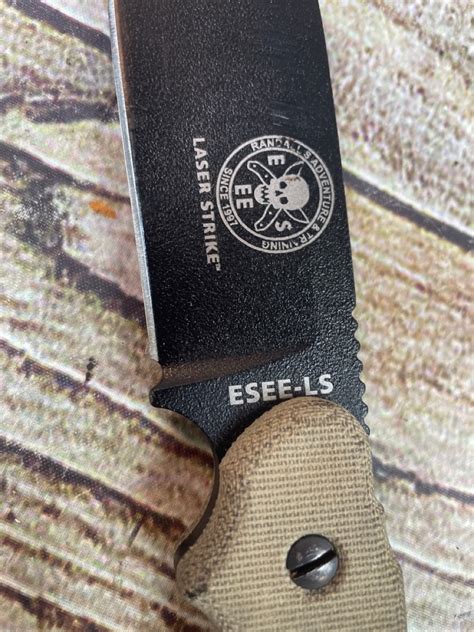 Esee Laser Strike 475 Carbon Steel Fixed Blade Combat Knife W Hard