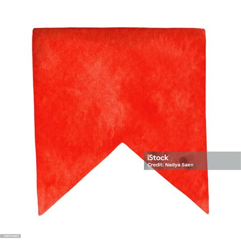 빨간 작은 깃발 카니발과 파티의 상징 손으로 그린 수채화 휴일 그림 종이 페넌트 장식 요소 축제 디자인을 위한 고립된 그림 Kwanzaa에 대한 스톡 벡터 아트 및 기타