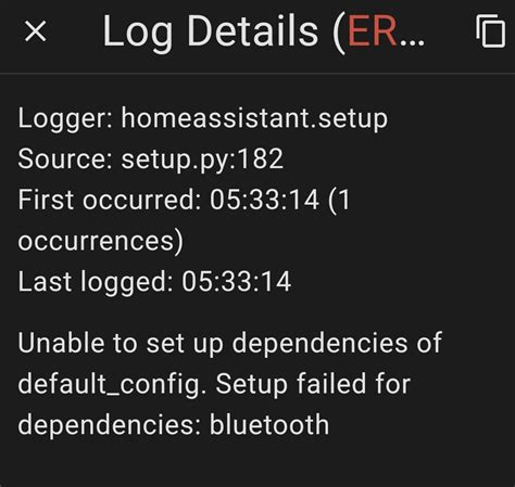 Bluetooth Integration Error Configuration Home Assistant Community