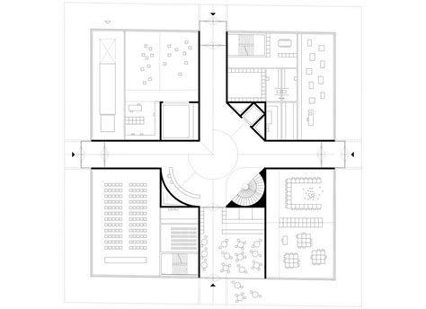 Ground First Second And Third Floor Plan Details Of Civic Center Building Dwg File Artofit