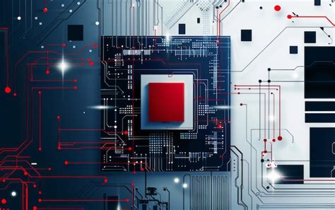 Premium Photo Processor Microcontroller Computer Motherboard Background