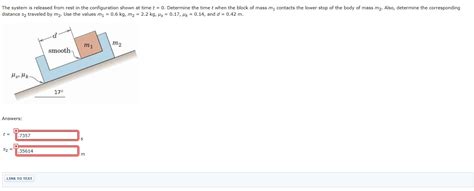 Solved The System Is Released From Rest In The Configuration