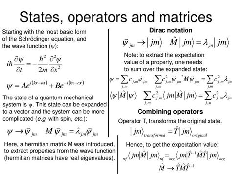 Ppt States Operators And Matrices Powerpoint Presentation Free Download Id 5119805
