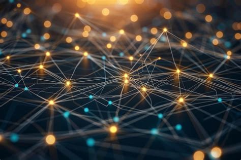 Premium Photo Abstract Glowing Connecting Dots And Lines Background Network Connection
