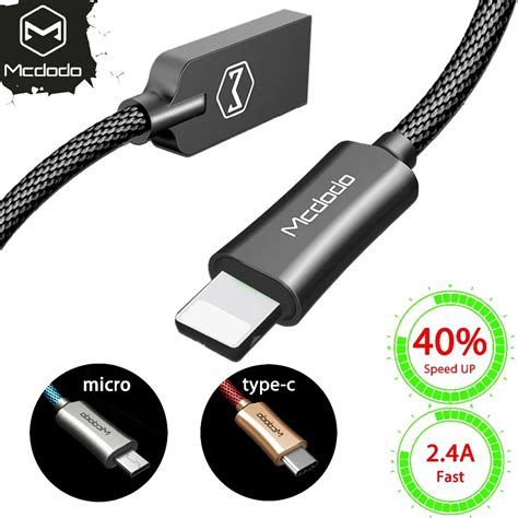 Mcdodo Usb Cable For Iphone X Fast Charging Type C Qc Wire Cord Micro Usb Cable For