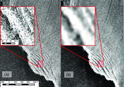 A An Example Of Part Of A Raw SAR Image Left With Visible Download Scientific Diagram