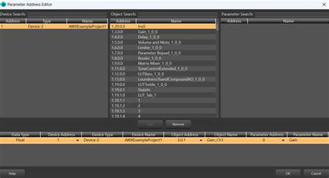 Parameter Address Editor