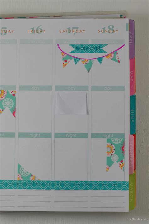 How To Decorate Your Planner With Washi Tape The Chic Life