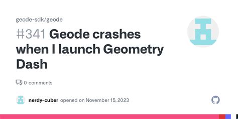 Geode Crashes When I Launch Geometry Dash Issue Geode Sdk Geode GitHub