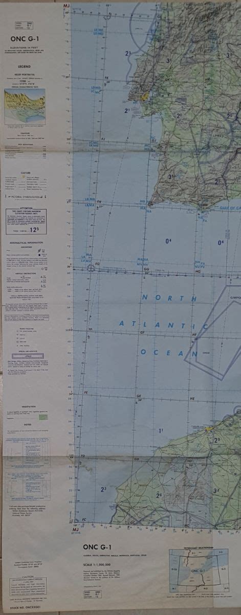 Operational Navigation Chart Cartas Navegacion De Segunda Mano Por 12