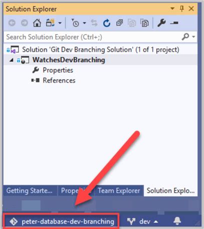 Git Branch With SQL Server Database Project