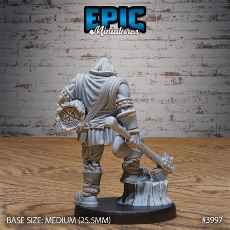 3d Printable Orc Villager Lumberjack Green Skin Worker Male