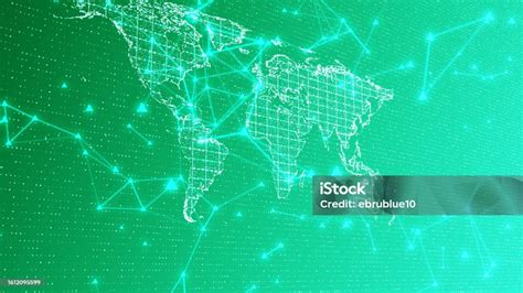 세계 지도 배경입니다 지구 주위의 미래 지향적인 글로벌 연결 0명에 대한 스톡 사진 및 기타 이미지 0명 3차원 형태 가리키기 Istock