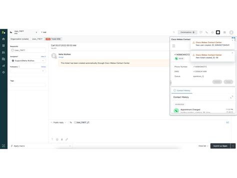 Webex Contact Center App Integration With Zendesk Support