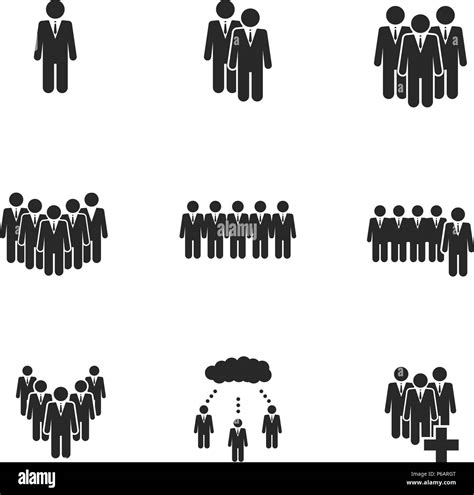 Team Icon Set Line Style Icon Design Ui Illustration Of Team Icon Pictogram Isolated Set On