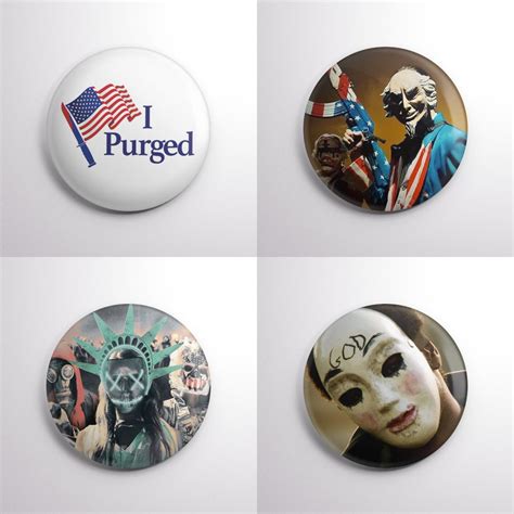 Purge Buttons The Purge Election Year Horror Ts Etsy