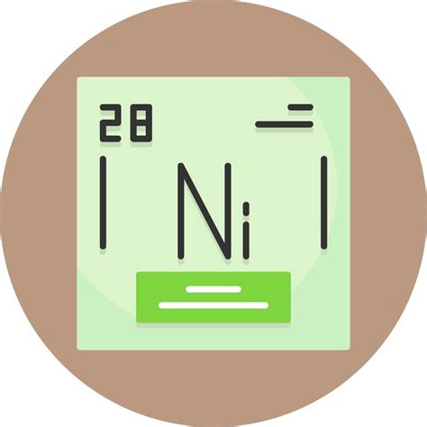 Nickel Chemical Element Flat Circle Style Icon 54682010 Vector Art At Vecteezy