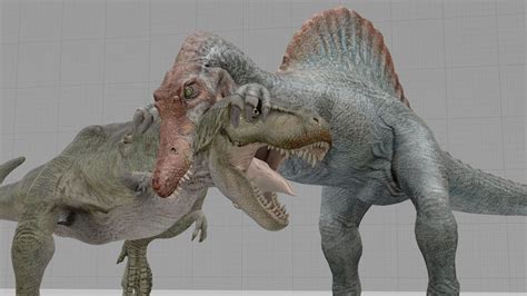 Sfm Jurassic Park Spinosaurus Kills T Rex By Pizzalover2010 On Deviantart