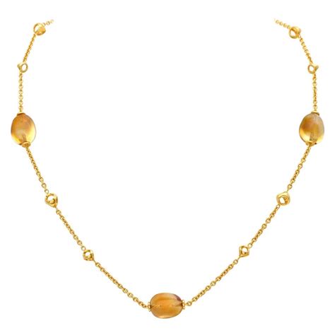 Di Modolo Citrine Triadora Necklace In 18k Gold For Sale At 1stdibs