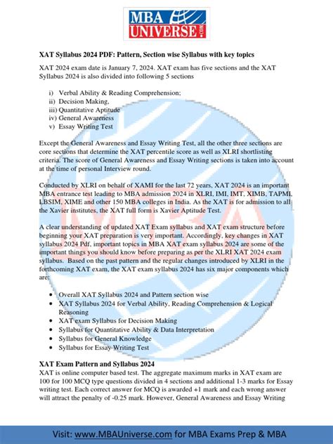 xat syllabus pdf multiple choice logic