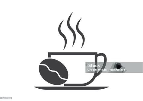 뜨거운 커피 벡터 일러스트 아이콘입니다 플랫 스타일 카페테리아 포스터 및 배너 카드 디자인 0명에 대한 스톡 벡터 아트 및 기타 이미지 Istock