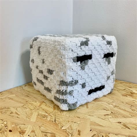 Minecraft Crochet Block Series Part 11 Ghast Block Pattern Hookstitchsew