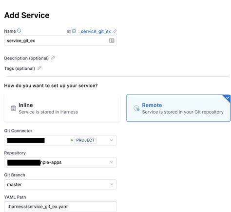 Manage Services Using Git Experience Harness Developer Hub