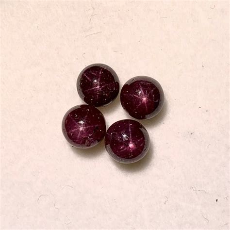 4 Pcs Red Star Ruby 758 Ct Catawiki