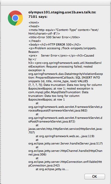 Solved DataIntegrityViolationException Data Truncation Data Too Long For Column Experts Exchange