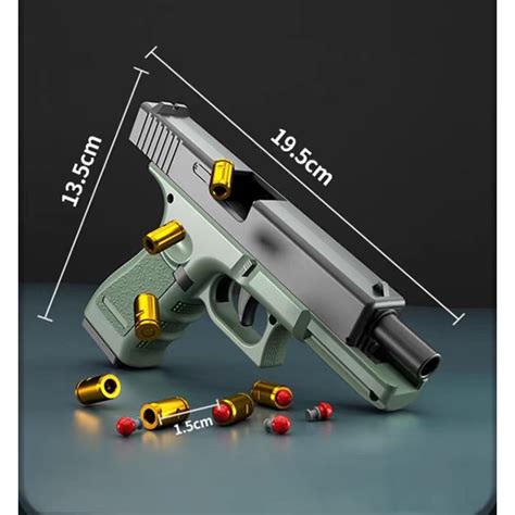 การจำลองเครื่องยิงปืนของเล่นพลาสติก Glock Shell อัตโนมัติ Shopee Thailand