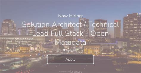 Solution Architect Technical Lead Full Stack Open Matadata At