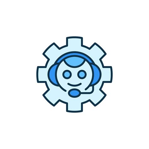 Chatbot In Gear Vector Bot Settings Concept Colored Icon Or Symbol 23119777 Vector Art At Vecteezy