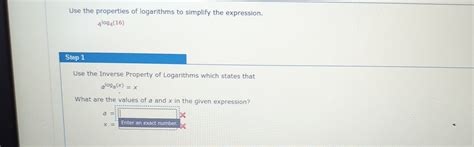 Solved Use The Properties Of Logarithms To Simplify The Chegg